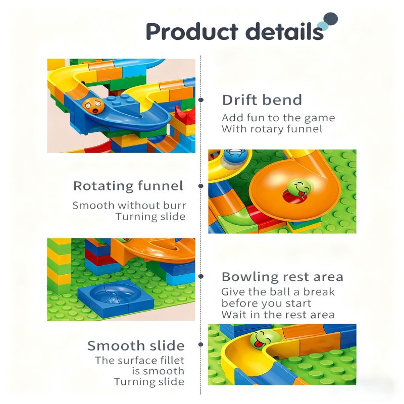 Colorful Marble Run for Kids - Rolluna